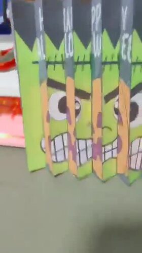 Halloween Craft Agamograph Art Activities Poster 2D Frankenstein Jack o ...