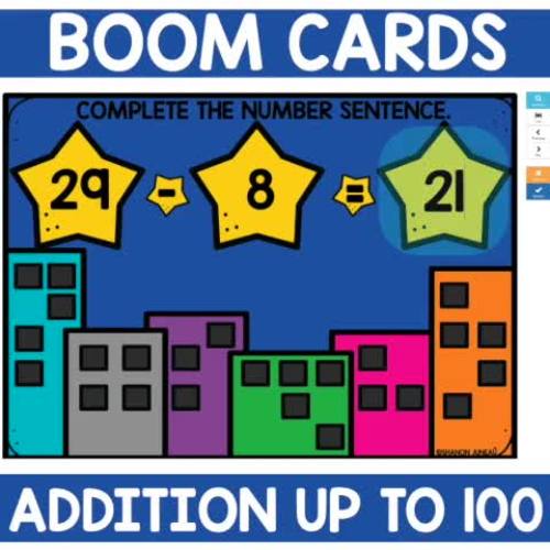 Add and Subtract within 100 using Boom Cards | TPT