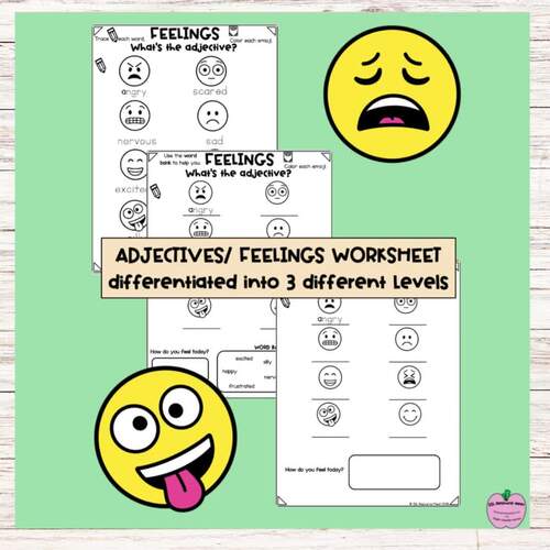 ESL Feelings Adjectives Newcomer Vocabulary Game I Have Who Has Emojis