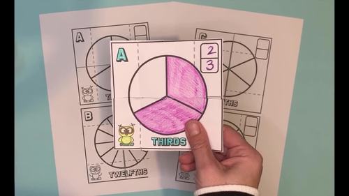 Equivalent Fractions Folding Card Craft with Blank Template & Video ...