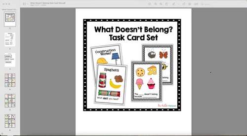 What Doesn't Belong? Task Card Set by The Autism Helper | TPT