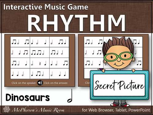 Interactive Rhythm Game Half Notes Reveal the Secret Picture {Dinosaurs}