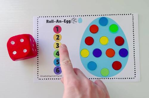 PreK & Kindergarten Spring & Easter Counting Math Center Game | TPT