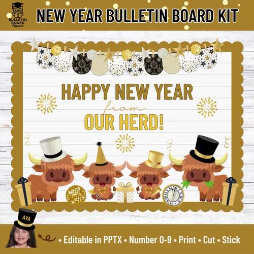 New Year Bulletin Board Kit: Classroom Decor & Door Display | Printable ...