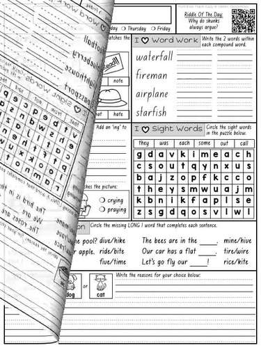 Mornings Made Easy Set Five! First Grade Morning Work in NSW Foundation ...