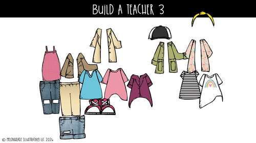 Build A Teacher 3 clip art, Me, Accessories, Clothing COMBO PACK