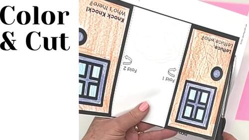 Knock Knock Joke Craft | Color, Cut , Fold & Read | Kinder, 1st & 2nd Grade