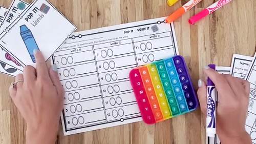 POP IT! Beginning Blends Fidget Bubble Poppers |POP IT WRITE IT | TPT