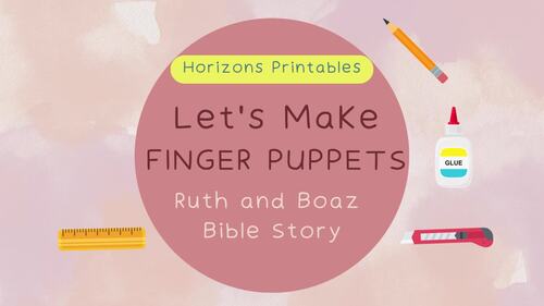 Ruth and Boaz Bible Printable, Finger puppets, Sunday school Craft ...