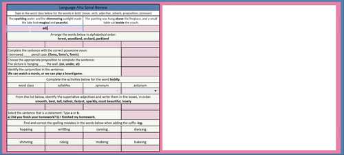 NO PREP - Spiral Language Art Review Diplodocus by Juliane Hodkinson