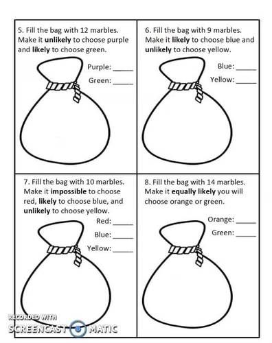 Probability Bags by VA SOL Superstars | Teachers Pay Teachers