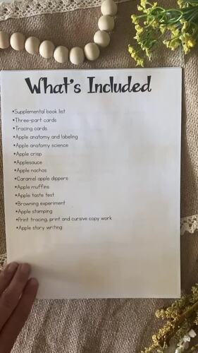 Apple Unit Study by Organized Homeschool Mom-Amanda Overman | TPT