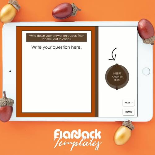 Google Slides PPT Game Template | Digital Editable Self-Checking | Fall ...