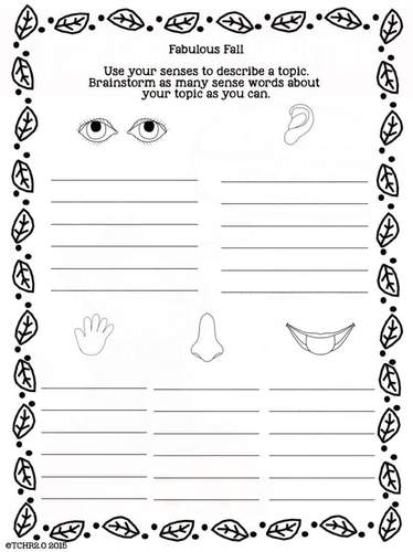 Fall Descriptive Writing Paragraph Autumn by TCHR Two Point 0 | TPT