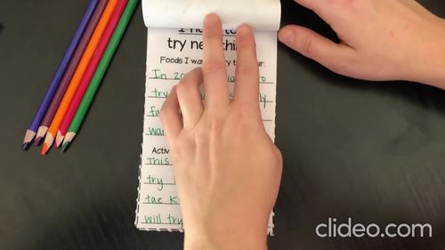 New Years 2023 Craft Booklet Activity for Goal Setting Hopes and Dreams