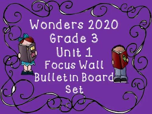 McGraw-Hill Wonders 2020 Grade 3 All Units Focus Wall Bulletin Board ...