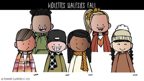 Kidlette Halfsies clip art, Fall clip art Mini by Melonheadz Clipart