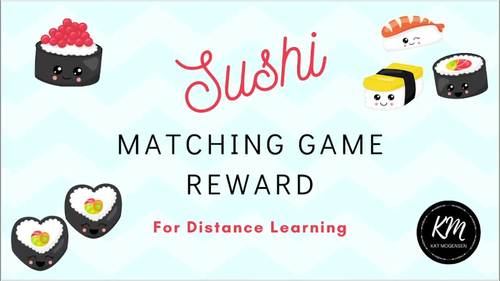 VIPKID Reward: Sushi Matching Game by Kat Mogensen | TPT