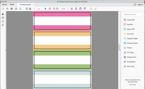 Bright & Editable Student Name Tags and Student Name Labels | TPT