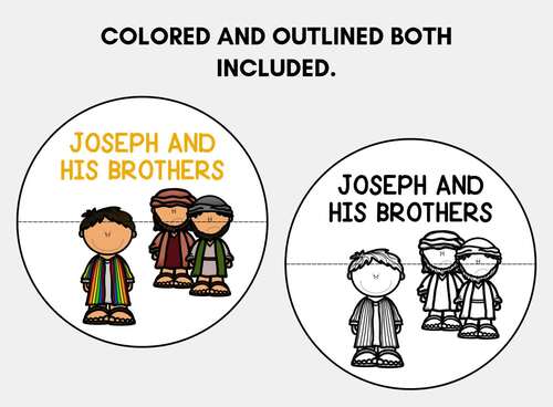 Story of Joseph and His Brothers Bible Folding Surprise Craft for ...