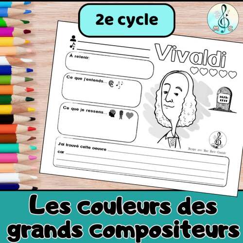 Couleurs des grands compositeurs (2e cycle) Fiches d'appréciation ...