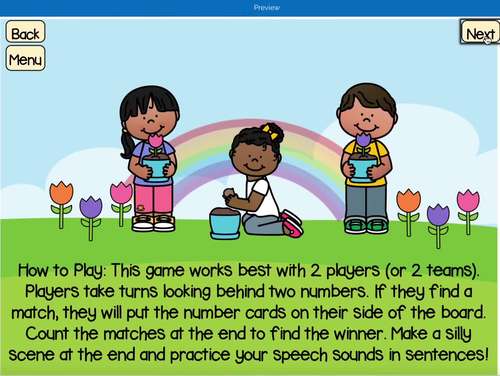 F and V Spring Articulation Memory Games Boom Cards™ /f/ /v/ Speech Therapy