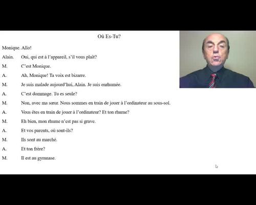 Lesson II: video 1: Où es-tu? Un dialogue sur le verbe être | TPT