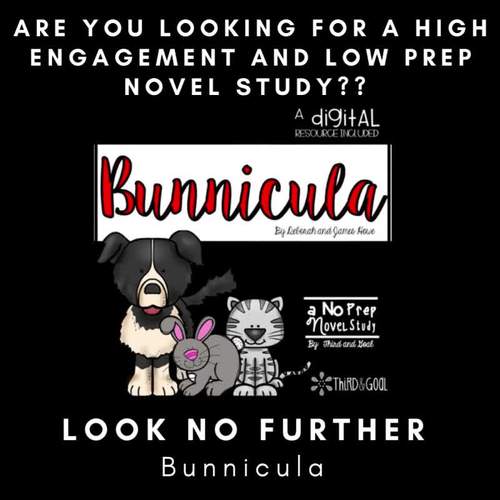 Bunnicula Novel Study and DIGITAL Resource by Third and Goal | TPT