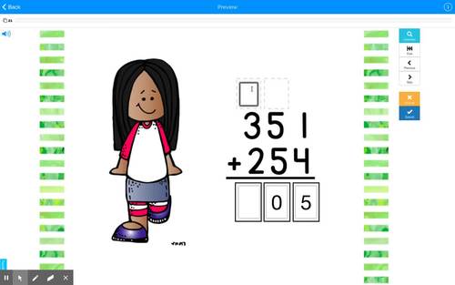 Triple Digit Addition with Regrouping Boom Cards - Digital Learning