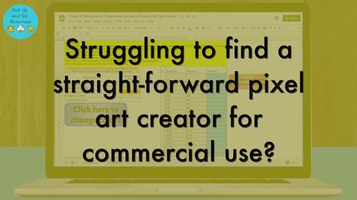 Pixel Art Commercial Use Template 20 Question Mystery Picture Progression