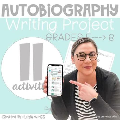Autobiography Writing Project for grades 5-8 | TPT