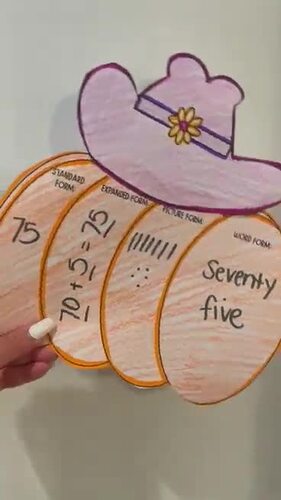 Cowboy Fall Math Place Value Crafts by The Teaching Diva Corner | TPT