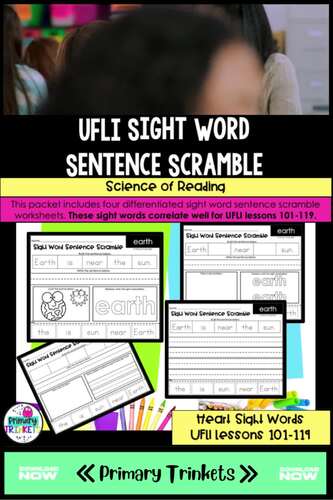 UFLI Sentence Scramble Foundations Aligned Lessons 101-119 by Primary ...
