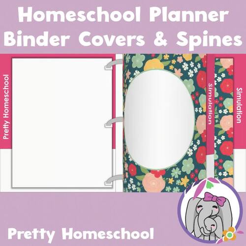 Editable and Printable Binder Covers and Spines for Homeschool Planners