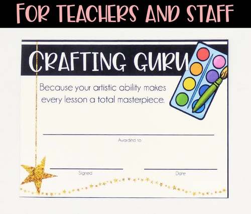 End Of the Year Awards for Teachers and School Staff | TPT