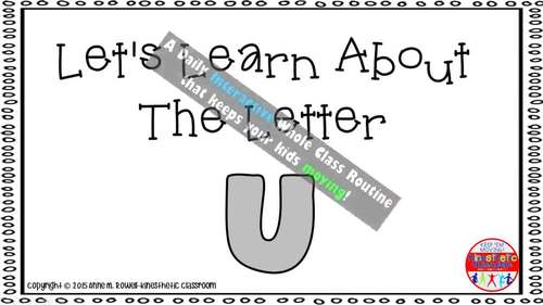 Interactive Alphabet & Letter Sound Practice: Letter U Activity - Early ...