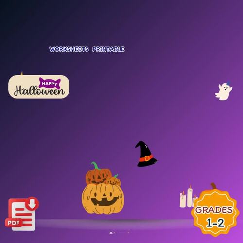 Halloween Addition Worksheets Bundle No Prep for 1st & 2nd Grade 1000 ...