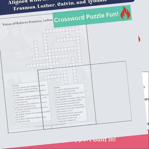 Reformation Figures Puzzle Pack: Theological & Political Ideas – HSS 7.9.2