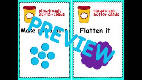 Playdough Task Cards Fine Motor Activity for Preschool , PreK and ...