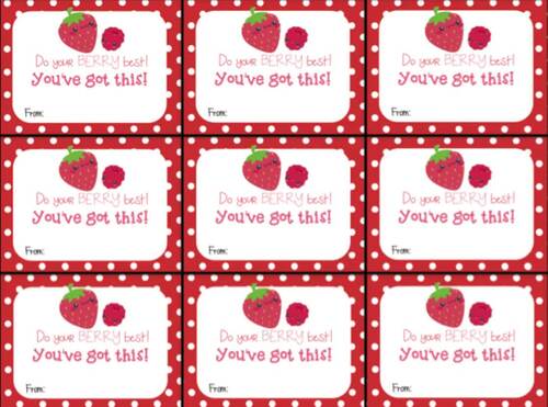 Sweets Testing Motivation Tags BUNDLE-Nerds, Oreo, Kisses, Fruit Snacks ...
