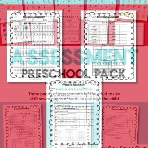 Preschool Assessment Forms (preschool or homeschool) by Confetti Crate