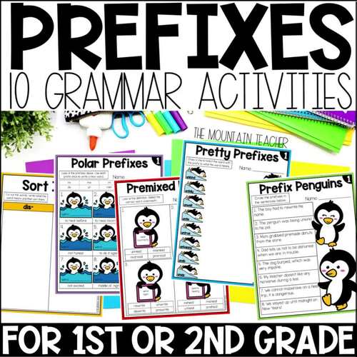 Prefixes Worksheets, Grammar Activities and Prefixes Anchor Charts