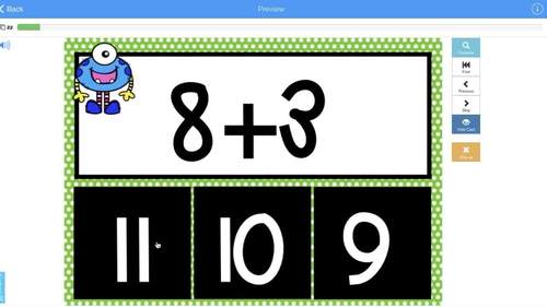 Addition Monster Math Fact Fluency BOOM Cards by Mrs Perez Teacher Tools