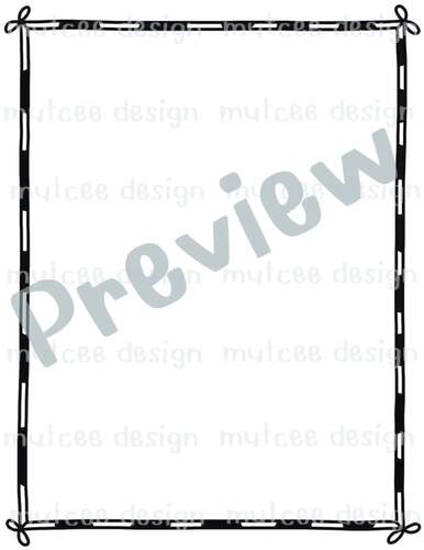 Basic Doodle Borders Clipart. Simple Borders Frames. Set 1 | TPT