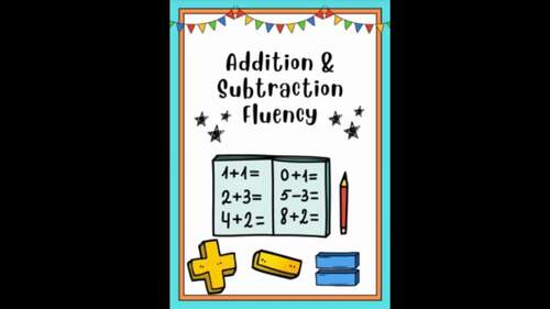 Addition & Subtraction Fluency Drill Sheets by The Green Chalkboard