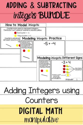 Integer Operations using Counters Digital by Making Creative Mathematics