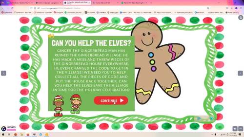 Gingerbread Chase Escape/Breakout Room - 2nd grade by Teach With Baker