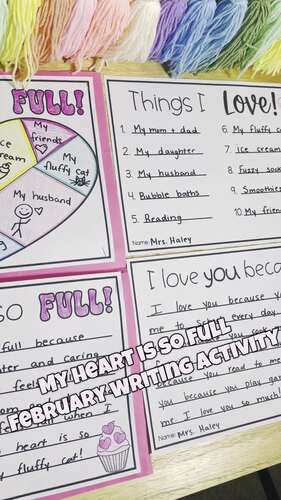 Valentine's Day Writing Activity | February Craft | My Heart is so Full!