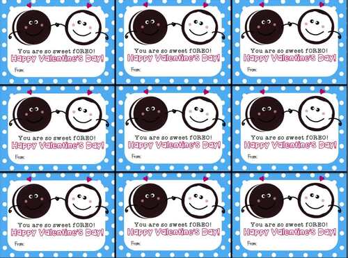 Oreo Valentine's Day Gift Tag- You are so sweet fOREO! | TPT