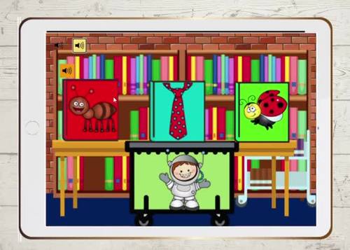 Beginning Sounds - Phonological Awareness - School Theme (Audio) Boom Cards